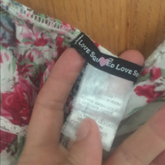 Tops | Loves 2 Love White Floral Spaghetti String Top | Poshmark